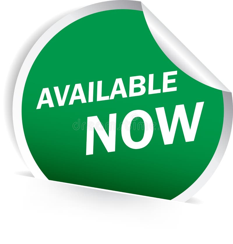 Available Now Vector Sticker Stock Illustration - Illustration of icon ...