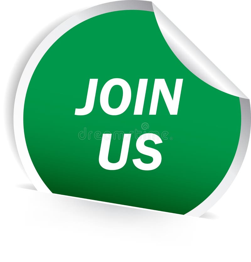 Join us vector sticker stock illustration. Illustration of flash ...