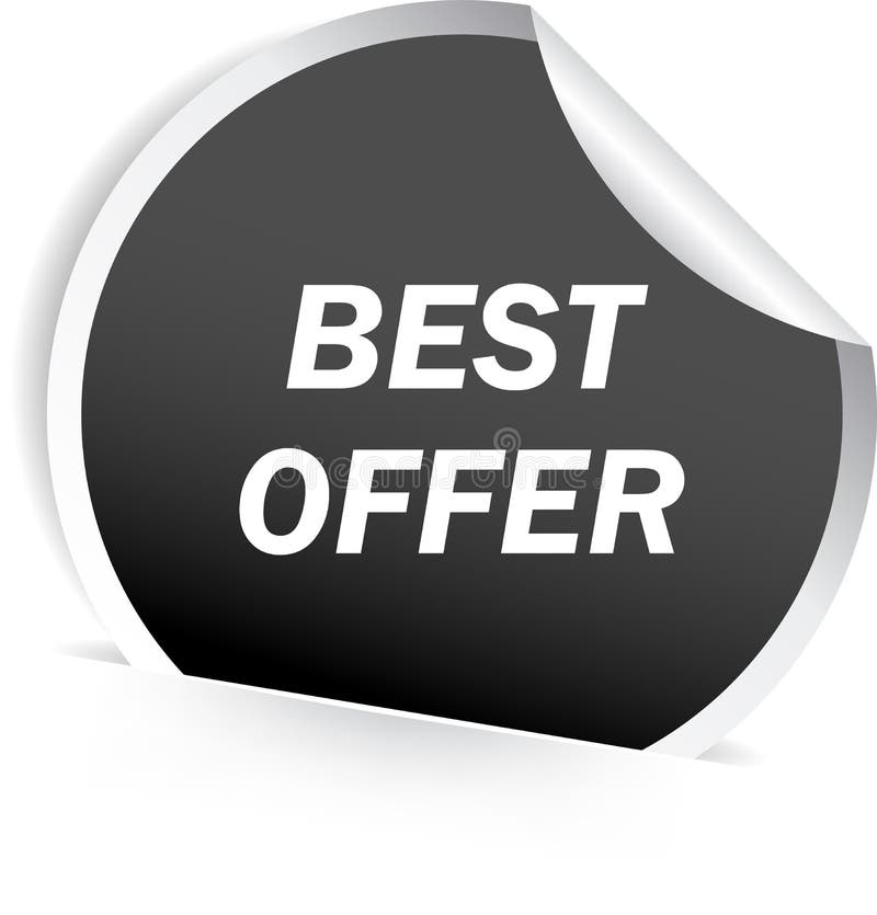 Best Offer vector sticker stock illustration. Illustration of curly ...