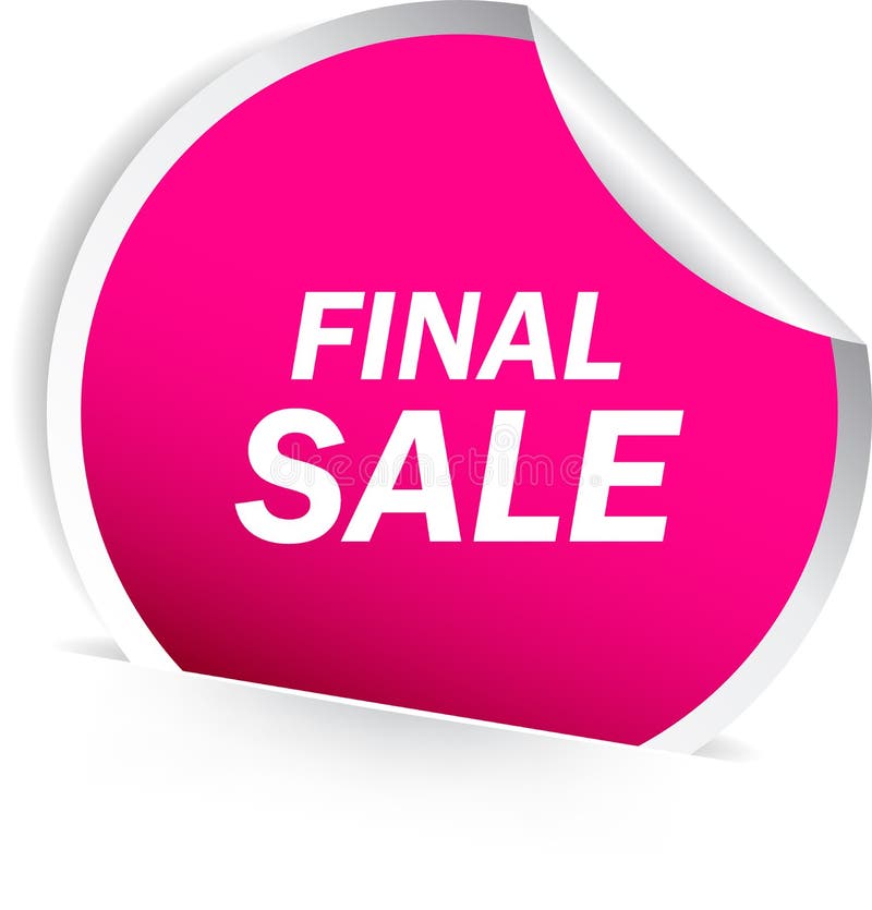 Final sale curly sticker stock illustration. Illustration of color ...