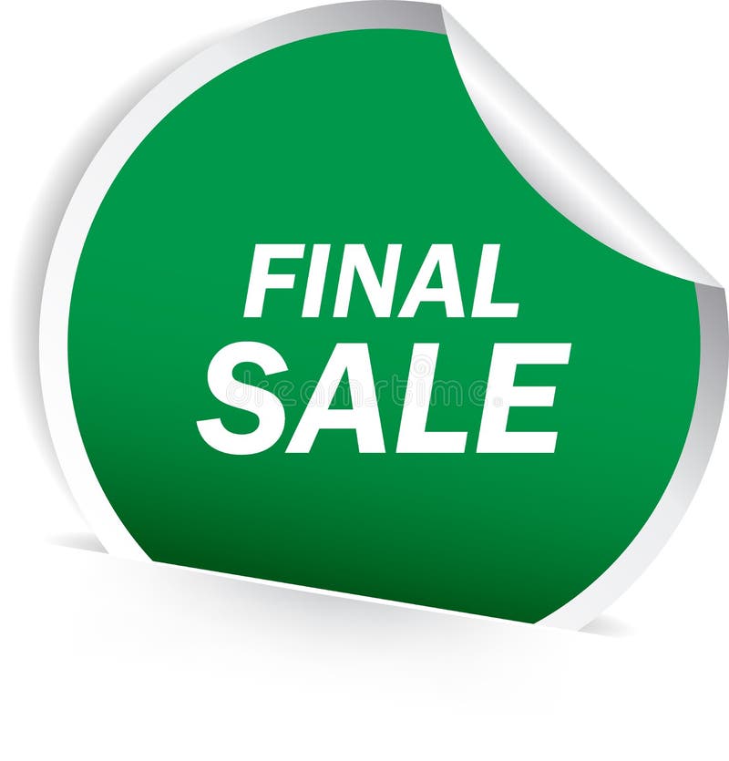 Final sale curly sticker stock illustration. Illustration of design ...