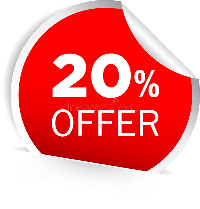 20 Percentage Discount Offer Stock Illustration - Illustration of ...