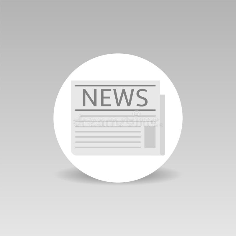 Round Newspaper Sign Vector Icon for Web Site and Mobile App Stock ...