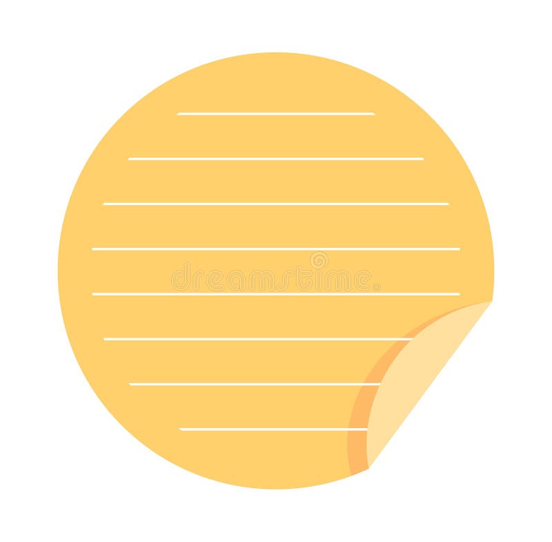 Round note icon stock vector. Illustration of post, note - 259300399