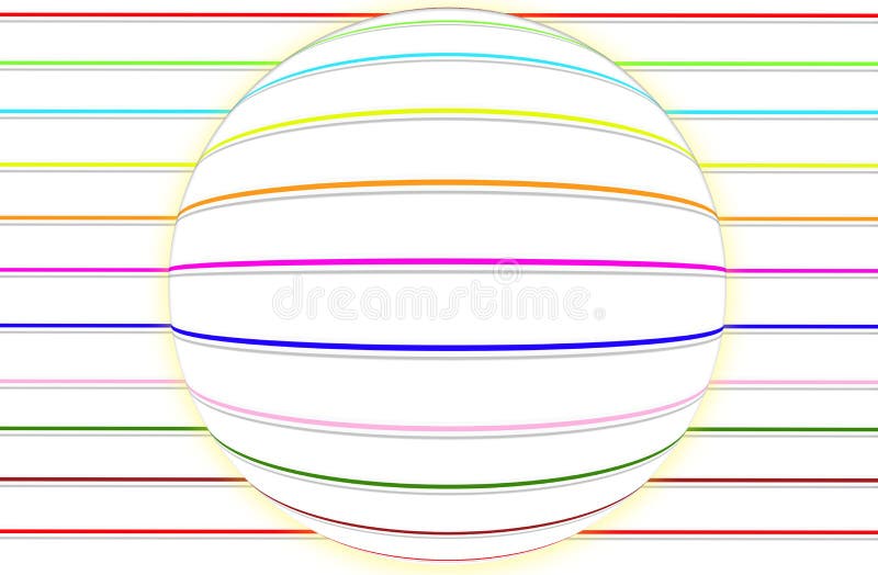 Round Object in Color Line with White Stock Illustration - Illustration ...