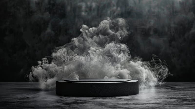 Round Object Emitting Smoke Stock Image - Image of smoke, monochrome ...