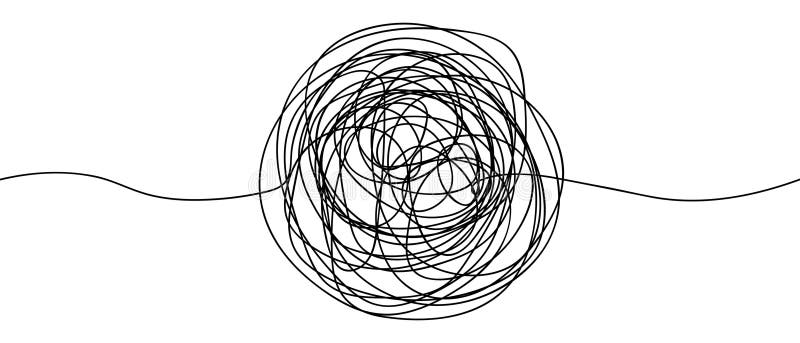 A Round Object Made of Twisted Threads. Sphere with Wavy Lines Around ...