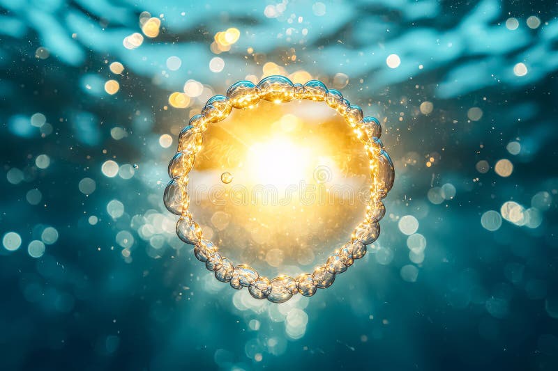 Round Object with a Yellow Light Shining on it Stock Photo - Image of ...