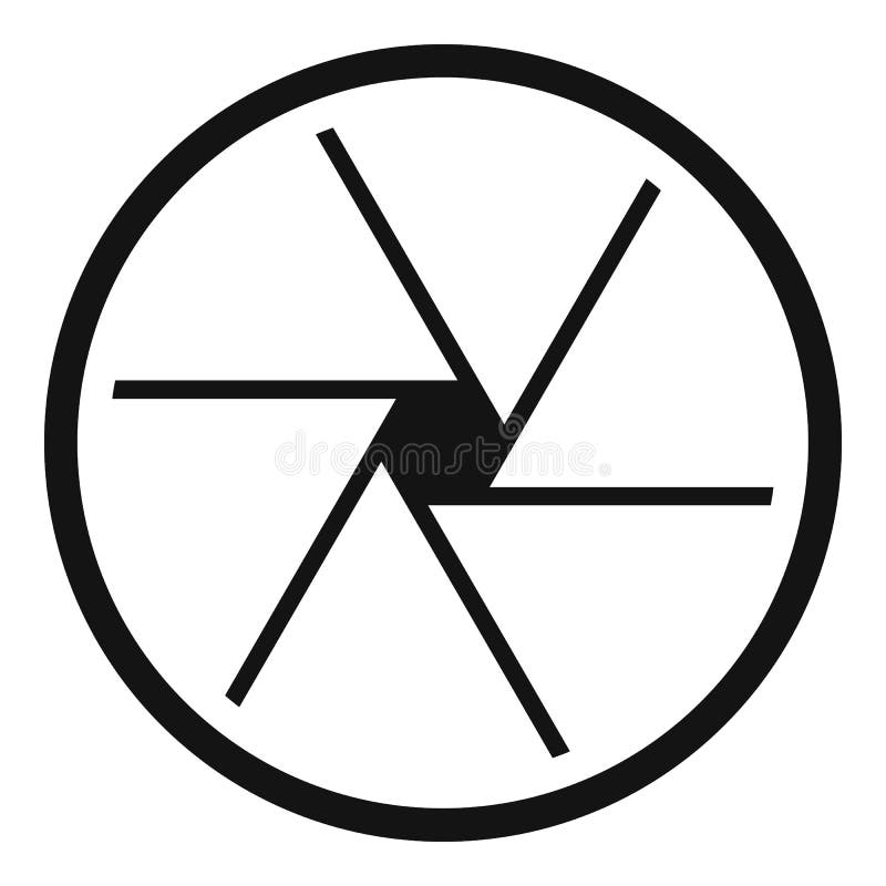 Round Objective Icon, Simple Style Stock Vector - Illustration of lens ...