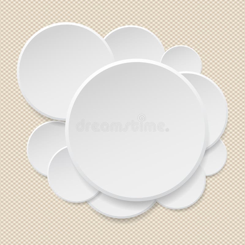 Round Offer Paper Sticker or Badges, White Banners Set. Circle Buttons ...