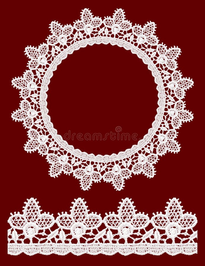 Round Openwork Lace Border. Stock Illustration - Illustration of ...