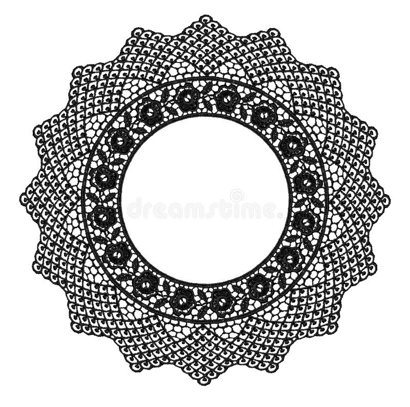 Round Openwork Lace Border. Stock Illustration - Illustration of circle ...