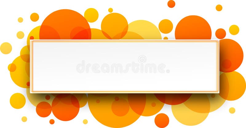 Round orange banner. stock vector. Illustration of rich - 90360454