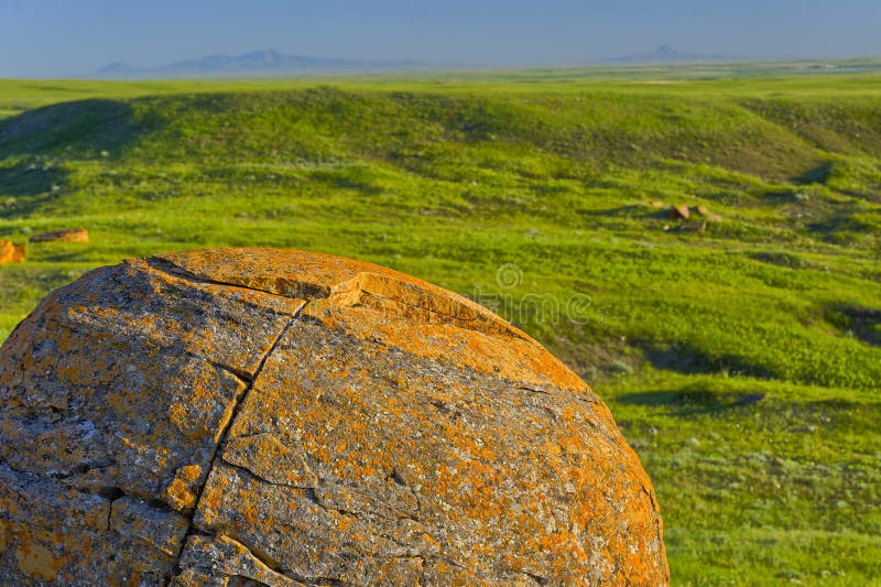 Big Round Boulder In Portuguese Natural Park Stock Photo - Image of ...