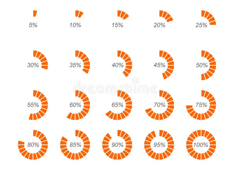 Orange Loading Progress Bar Vector Illustration Stock Vector ...