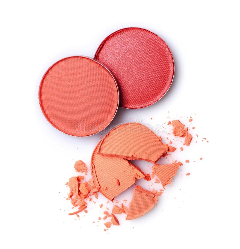 Round Orange and Red Crashed Eyeshadows for Makeup As Sample of ...