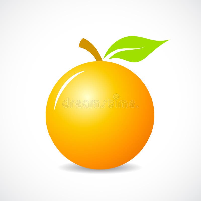 Round orange vector icon stock vector. Illustration of juicy - 84798117