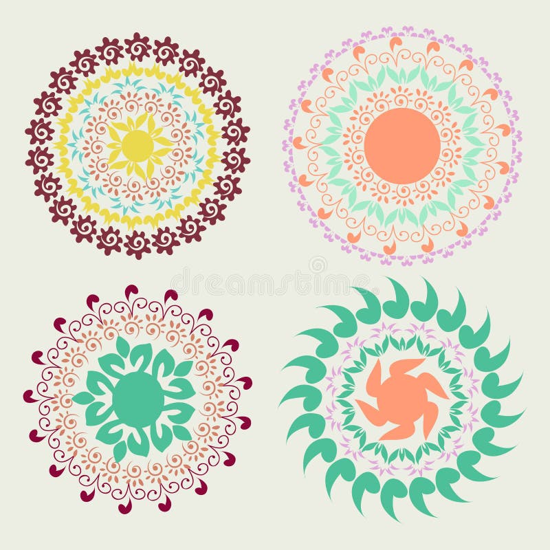 Round ornament pattern stock vector. Illustration of decorative - 50322142