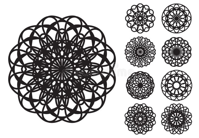Round Ornament Set stock vector. Illustration of graphic - 43396278