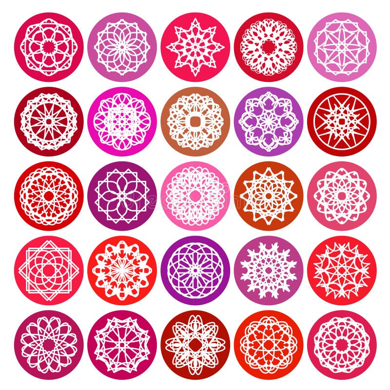 Round Ornament Set stock vector. Illustration of circle - 43176128