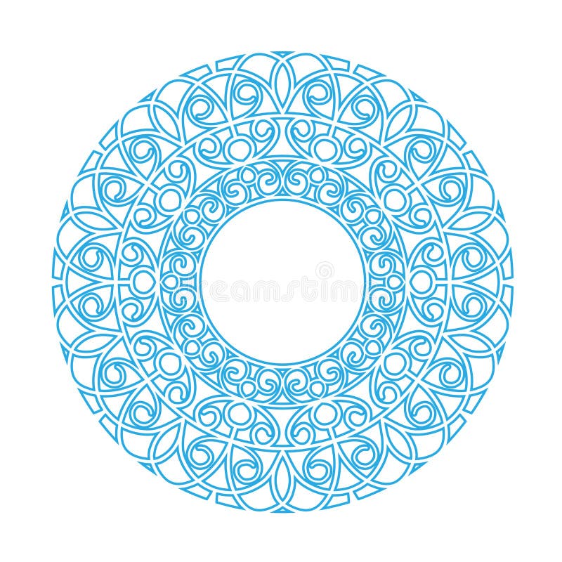 Round ornament stock vector. Illustration of beautiful - 99631213