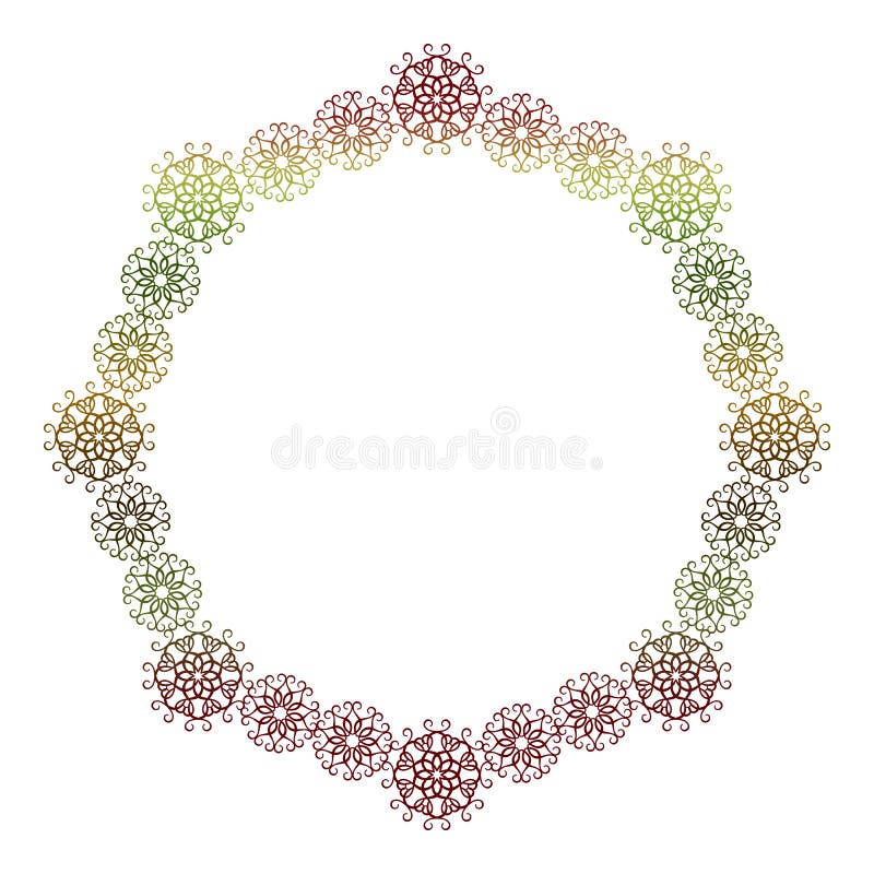 Round ornamental frame stock illustration. Illustration of gradient ...