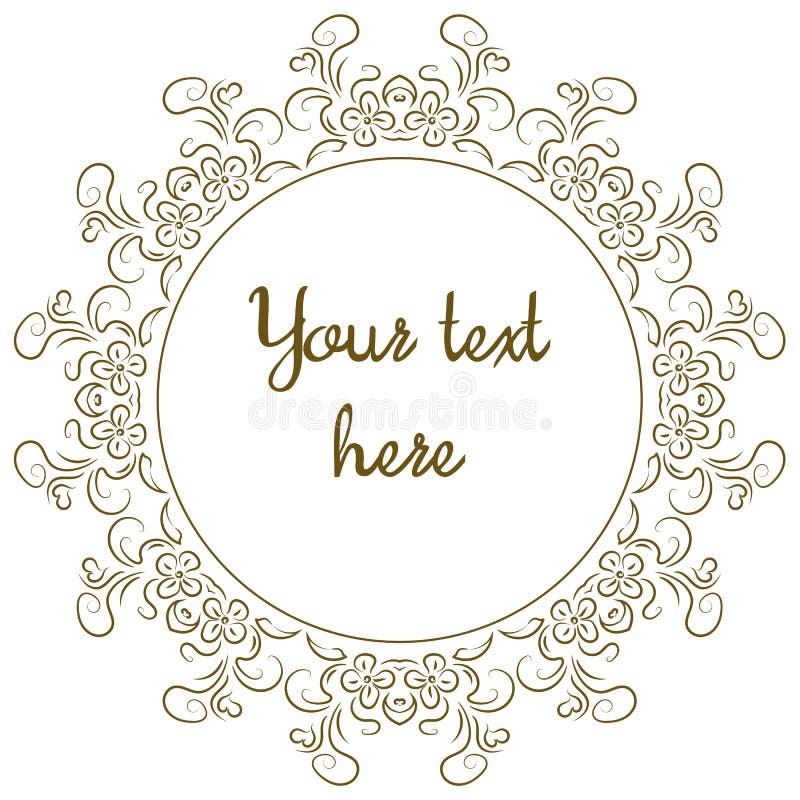 Round ornamental frame stock vector. Illustration of graphic - 52291129
