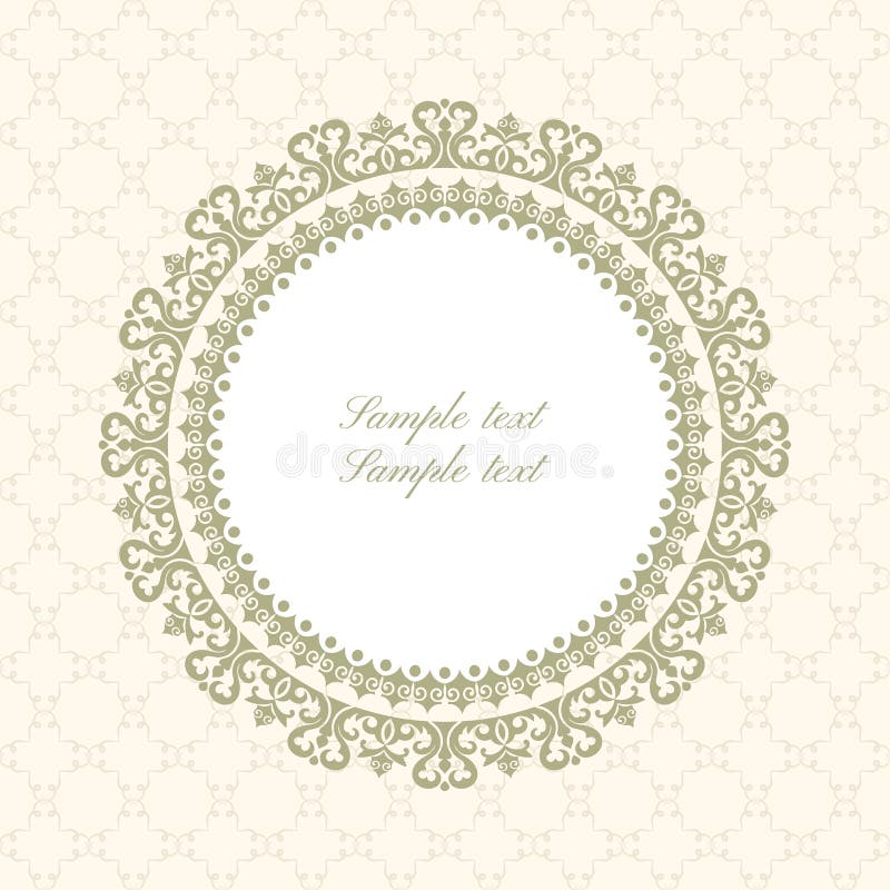 Round ornate frame stock vector. Illustration of decorative - 78014512