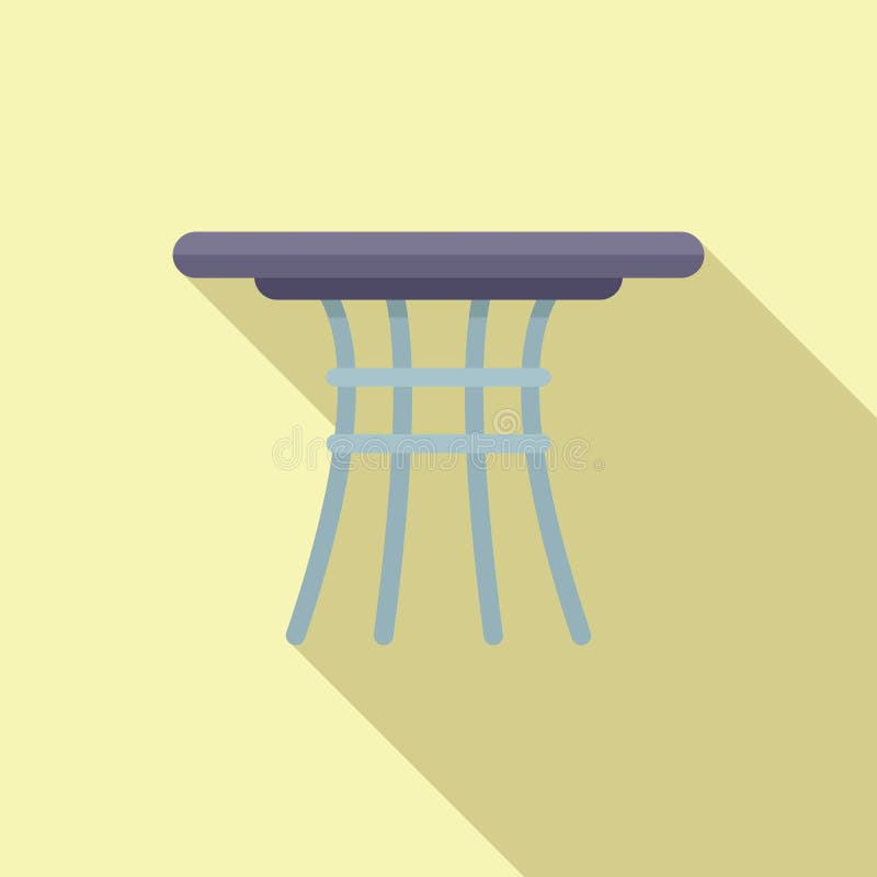 Round Outdoor Table Icon Flat Vector. Park Plan Stock Vector - Illustration of flat, round ...