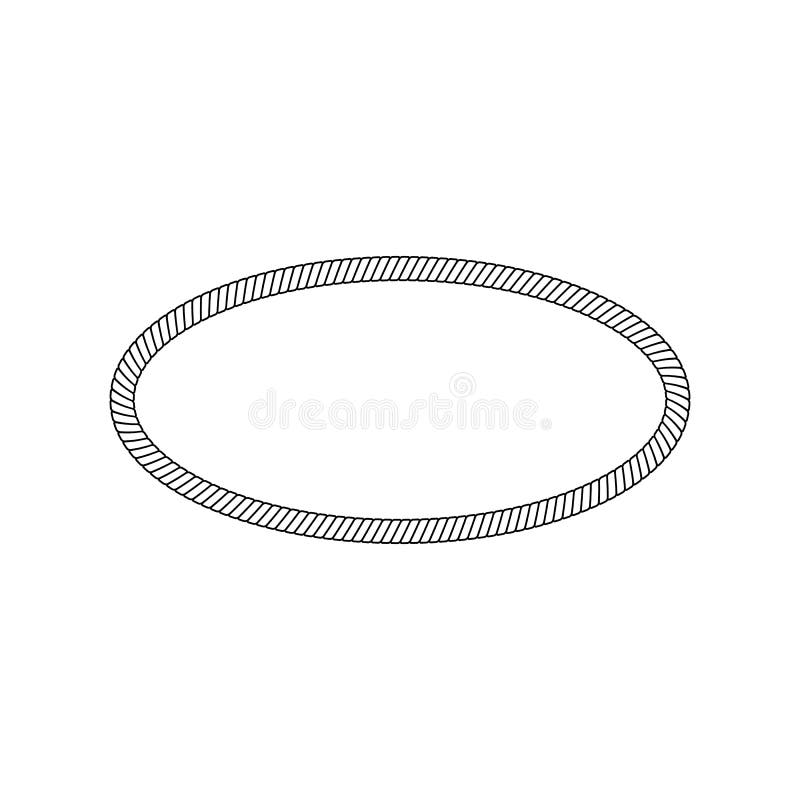 Rope Circle Frame Border Isolated Vector Illustration Stock Vector ...