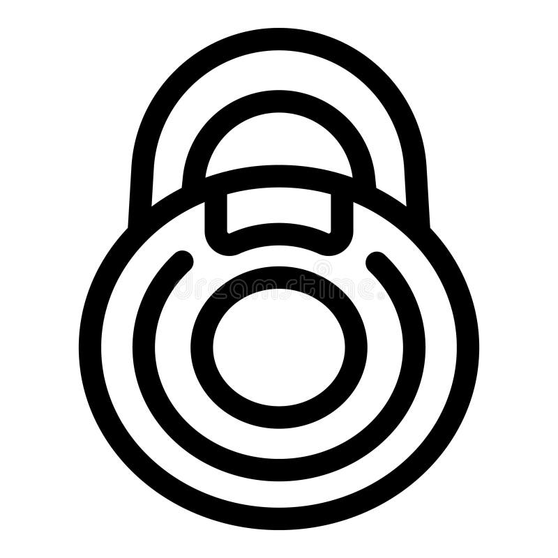 Round Padlock Providing Security and Safety Stock Illustration ...