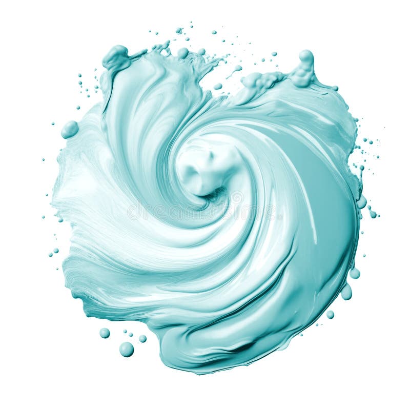 Round Paint Blot Splash Circle, Isolated on White Background, Blue ...