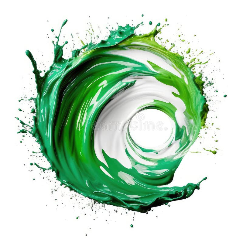 Round Paint Blot Splash Circle, Isolated on White Background, Blue ...