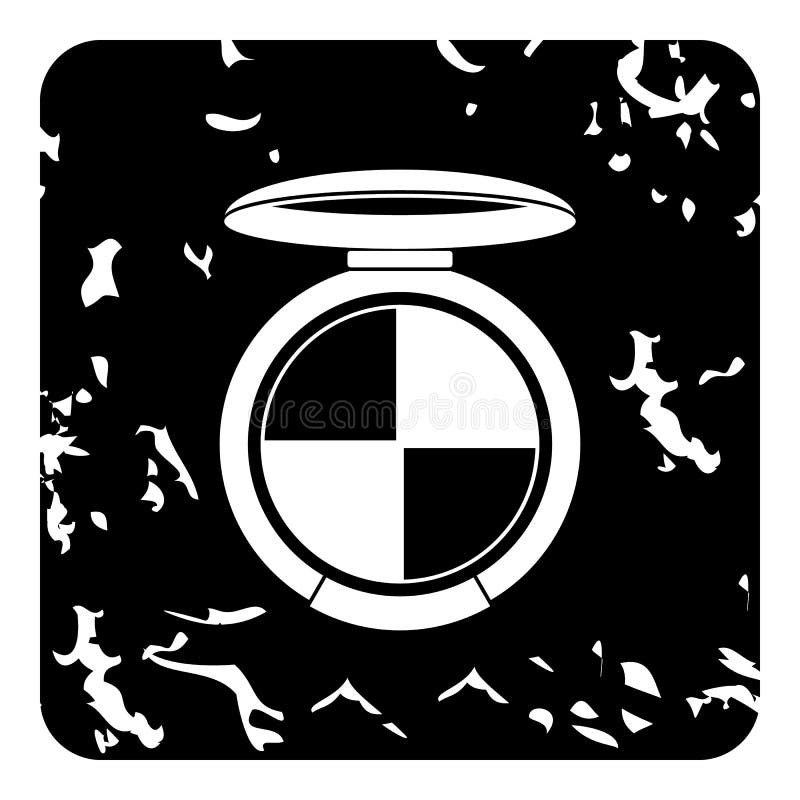 Round Palette Eye Shadow Icon, Grunge Style Stock Vector - Illustration ...