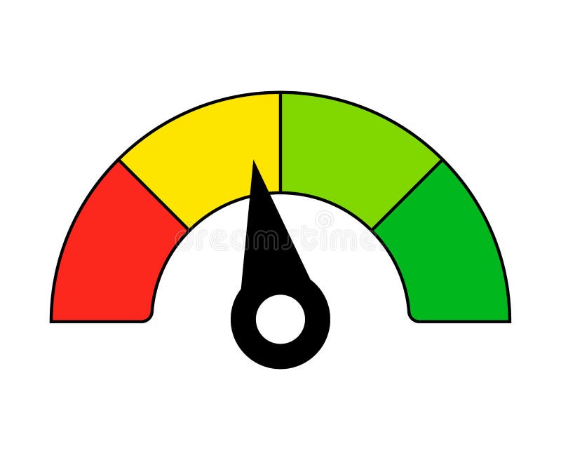 Round Panel Indicator. Equipment Measuring Gauge with Dial Stock Vector ...