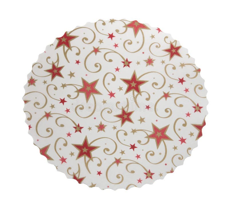 Round Paper Confectionery Napkin with Stars Pattern Stock Illustration ...