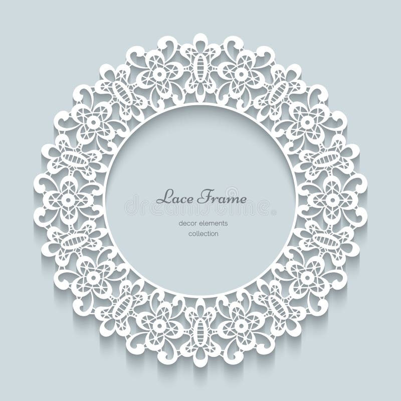 Paper lace frame stock vector. Illustration of decorative - 38865988