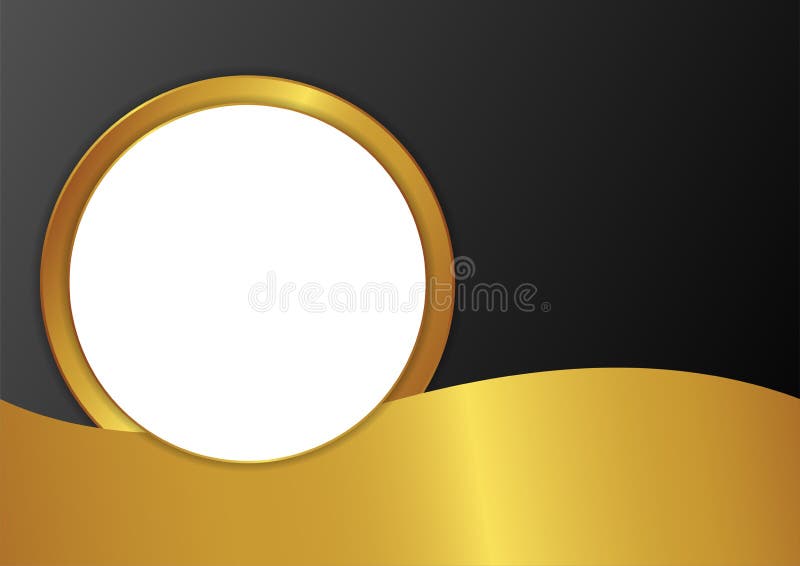 Round Paper Notes on the Gold Background Stock Vector - Illustration of ...