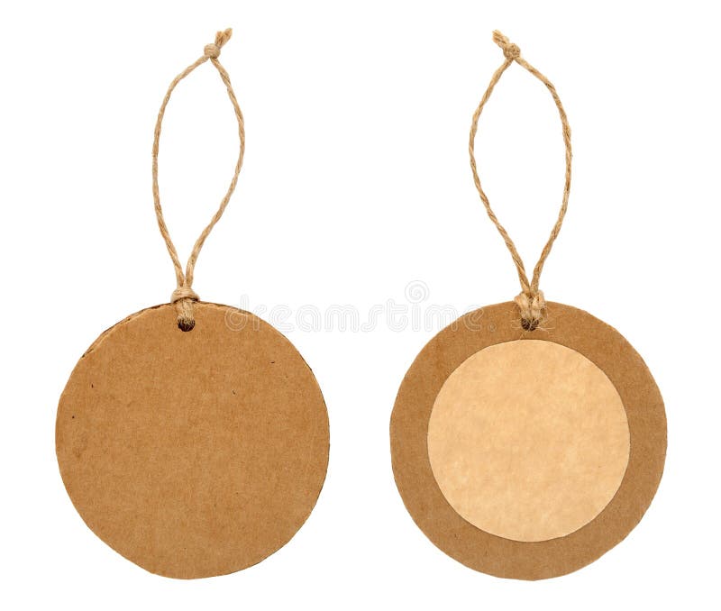 Blank Round Tag on White Background Stock Photo - Image of single ...