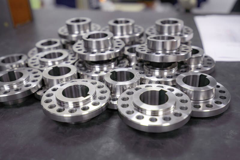 Round Parts with Holes on the Table for Sorting and Sending for ...