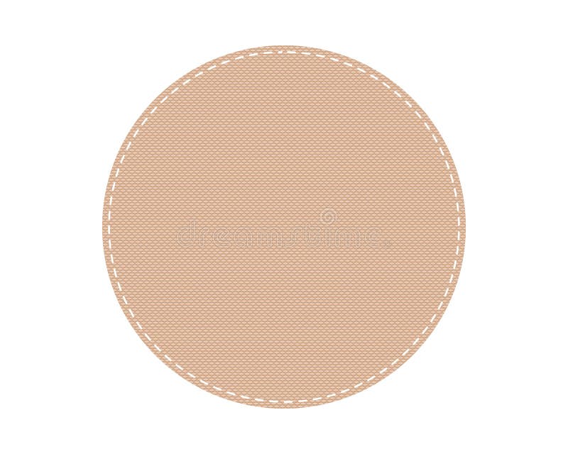 Round patch with stitches stock vector. Illustration of round - 146566916