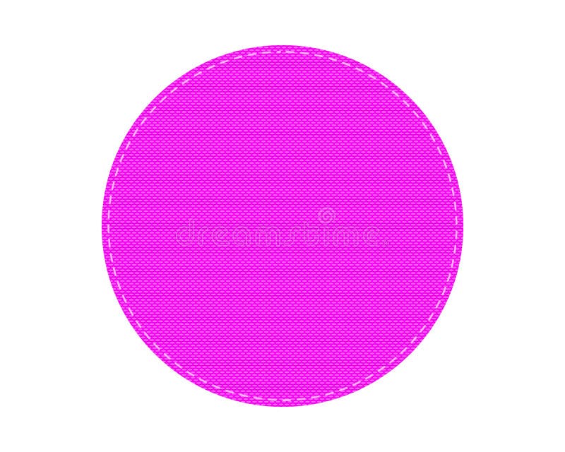 Round patch with stitches stock vector. Illustration of textile - 135979524