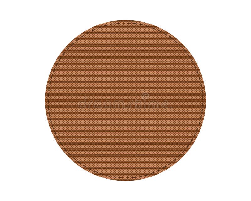 Round patch with stitches stock vector. Illustration of textile - 135979524