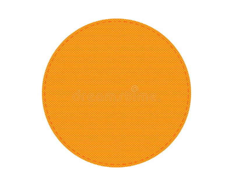 Round patch with stitches stock vector. Illustration of textile - 135979524