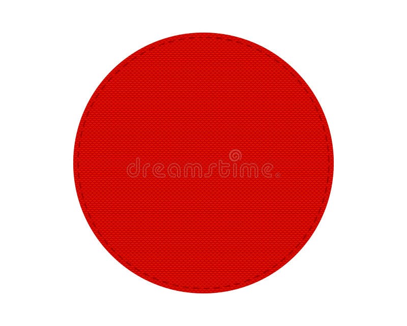 Round patch with stitches stock vector. Illustration of textile - 135979524
