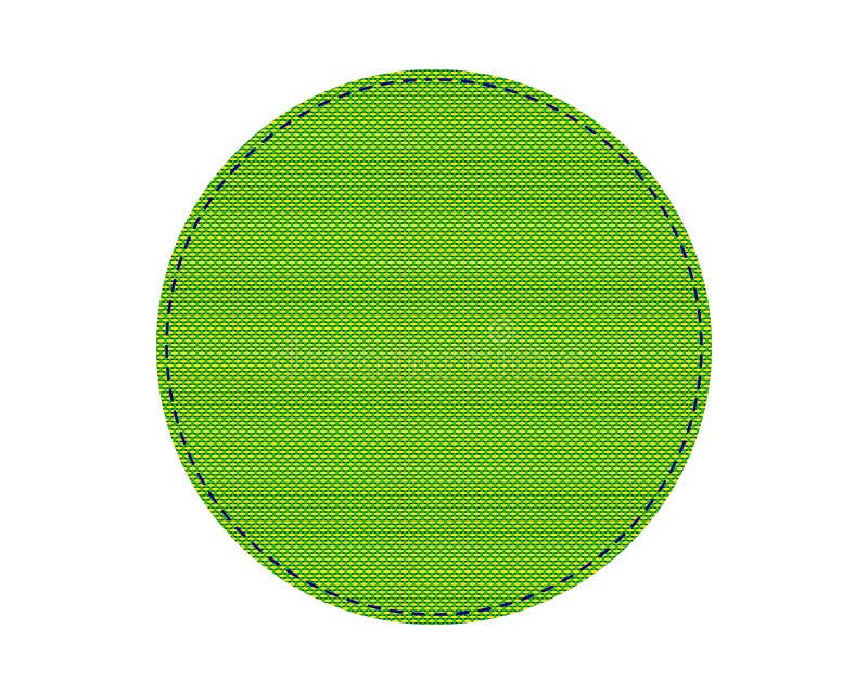 Round patch with stitches stock vector. Illustration of round - 146566916