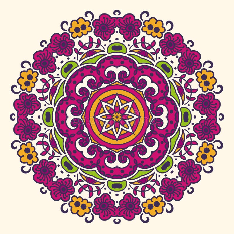 Round Pattern 1 - 3 stock vector. Illustration of branches - 54296178