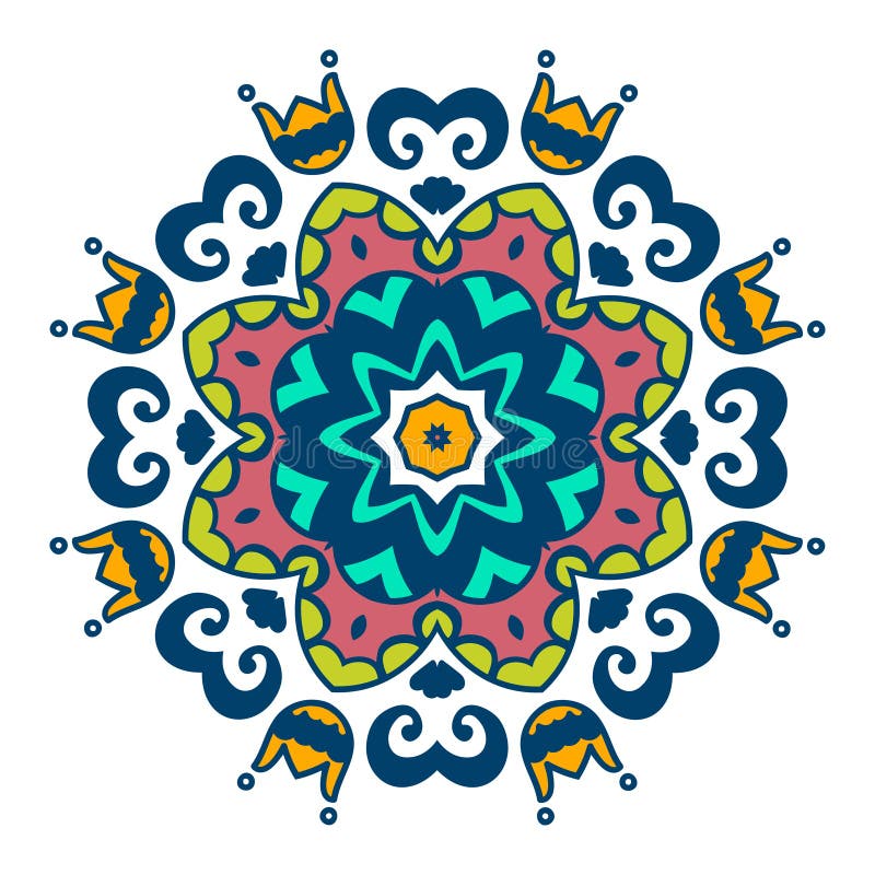 Round Pattern 1 - 3 stock vector. Illustration of branches - 54296178