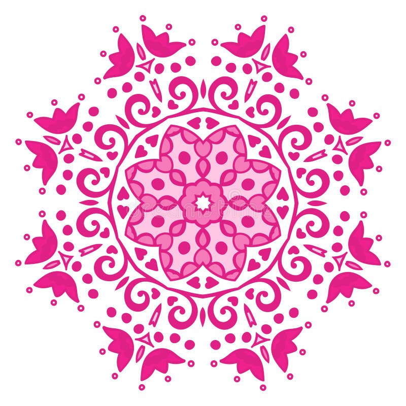 Round Pattern stock vector. Illustration of mandala, ornate - 55216768