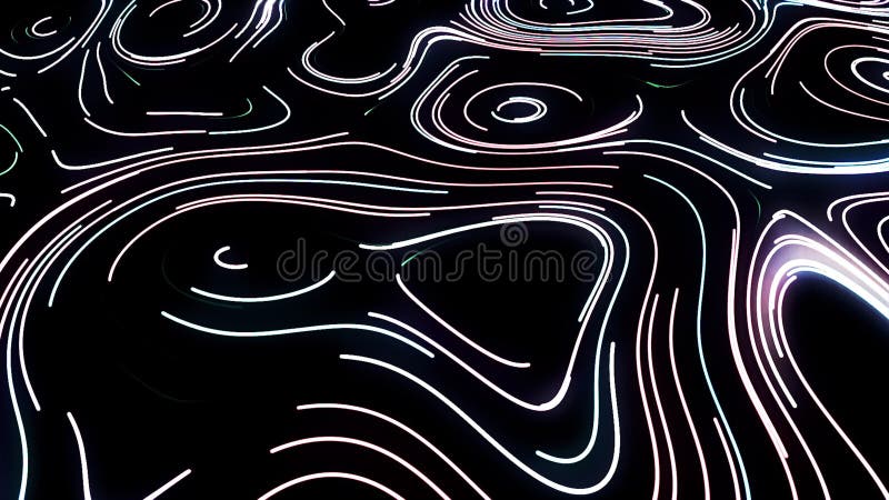 Round Pattern of Lines in Relief Style. Motion Stock Footage - Video of ...